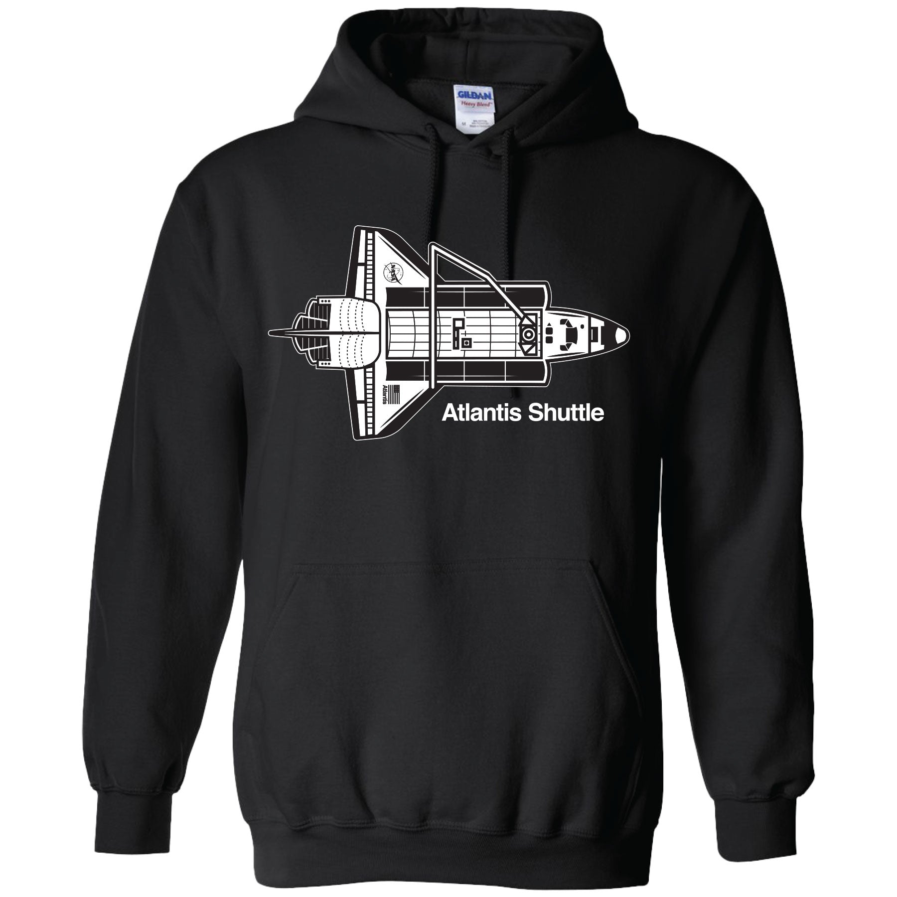 NASA - Atlantis Shuttle Hooded Sweatshirt - Brew City Beer Gear