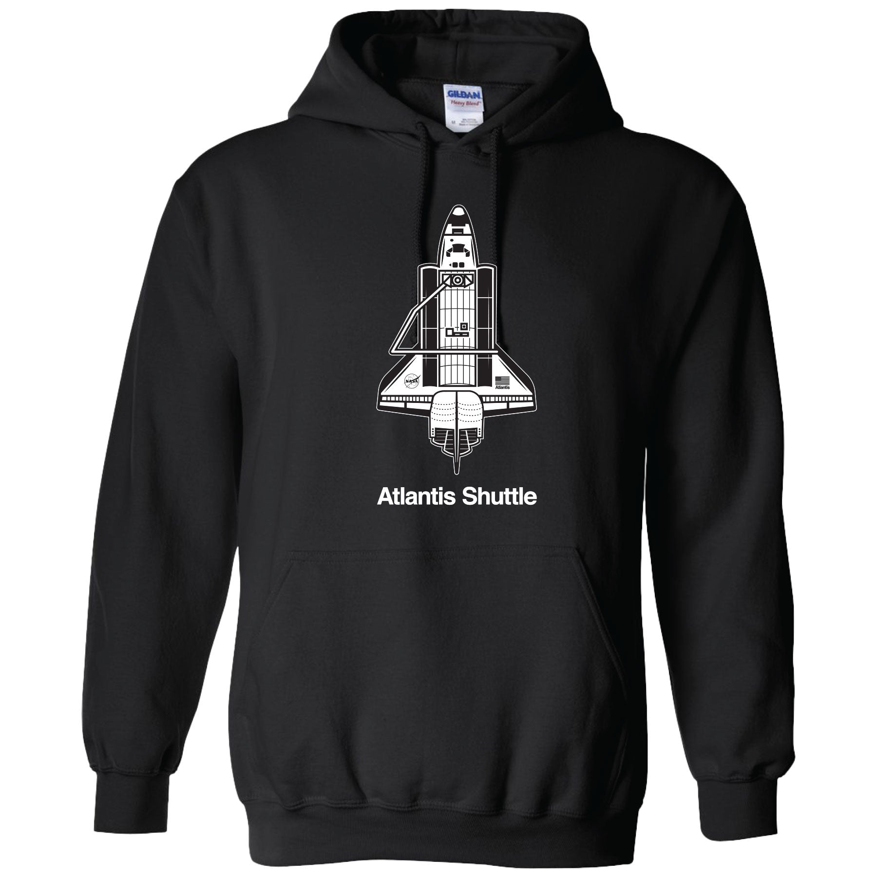 NASA - Atlantis Shuttle Hooded Sweatshirt - Brew City Beer Gear