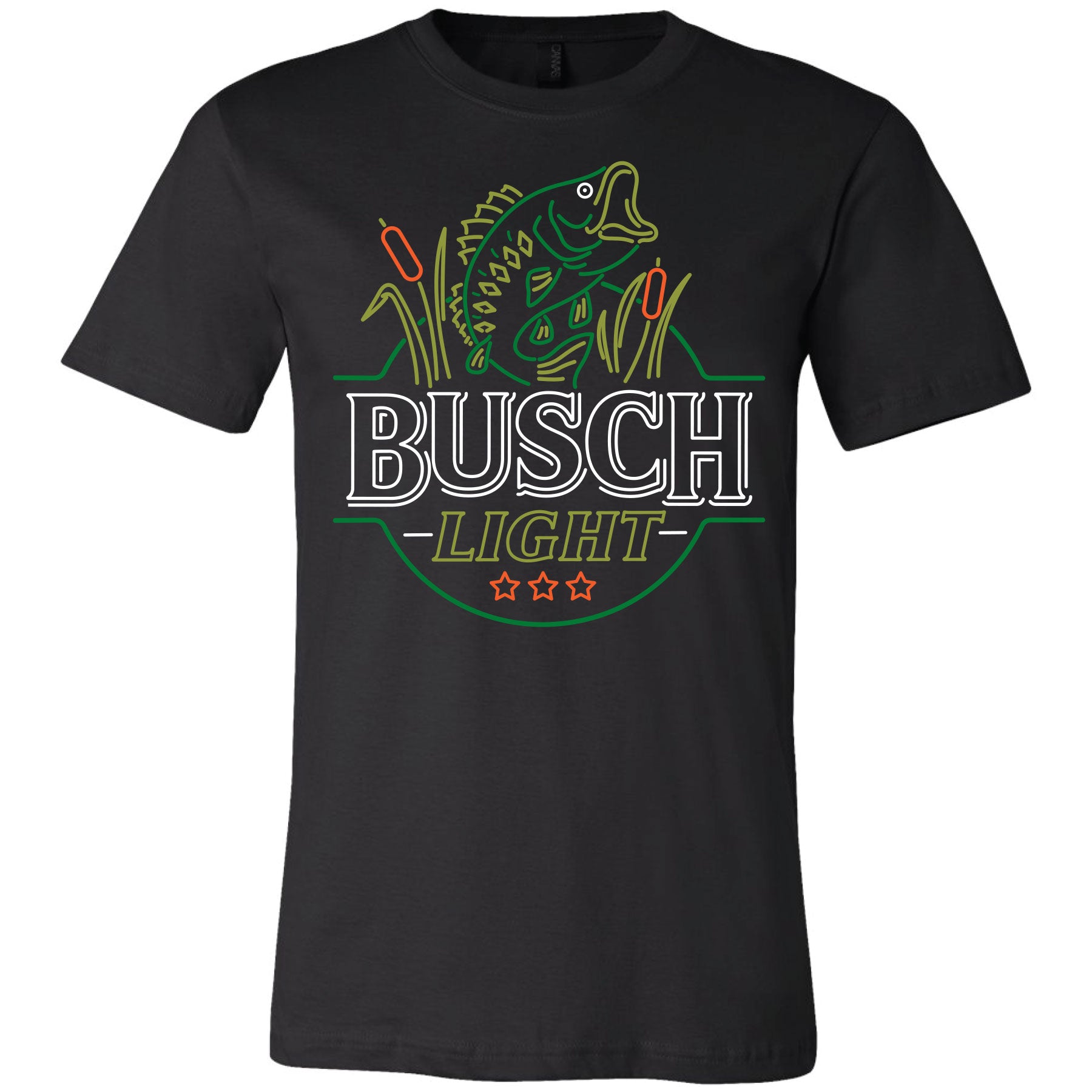 Busch Light Fishing/Wildlife Neon Bass T-shirt - Brew City Beer Gear