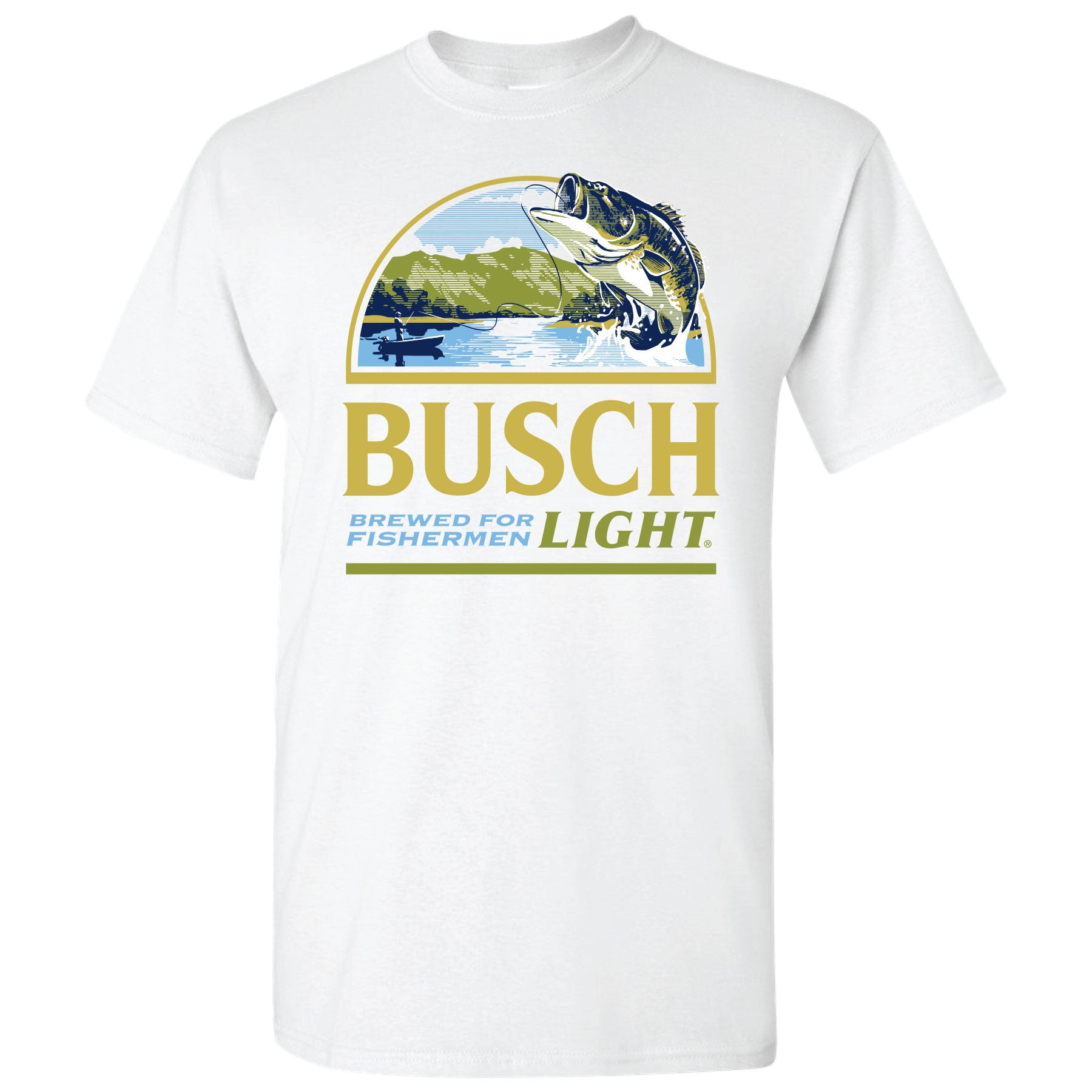 Busch Light - Scenic Bass Fishing T-shirt - Brew City Beer Gear