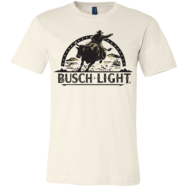 Busch Light - Rodeo - Cowboy Bull Riding T-shirt - Brew City Beer Gear