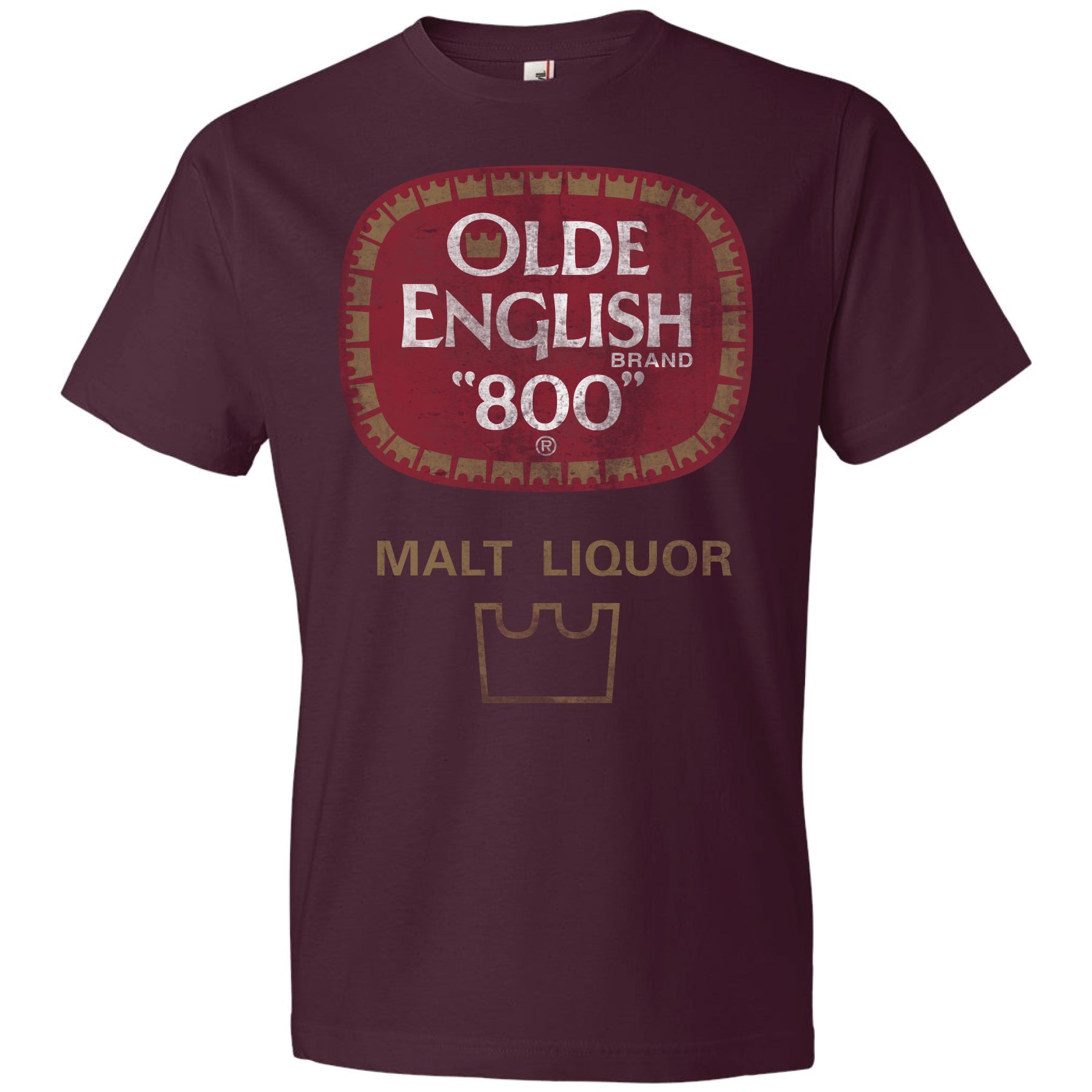Olde English - 800 Malt Liquor Can Label T-Shirt - Brew City Beer Gear